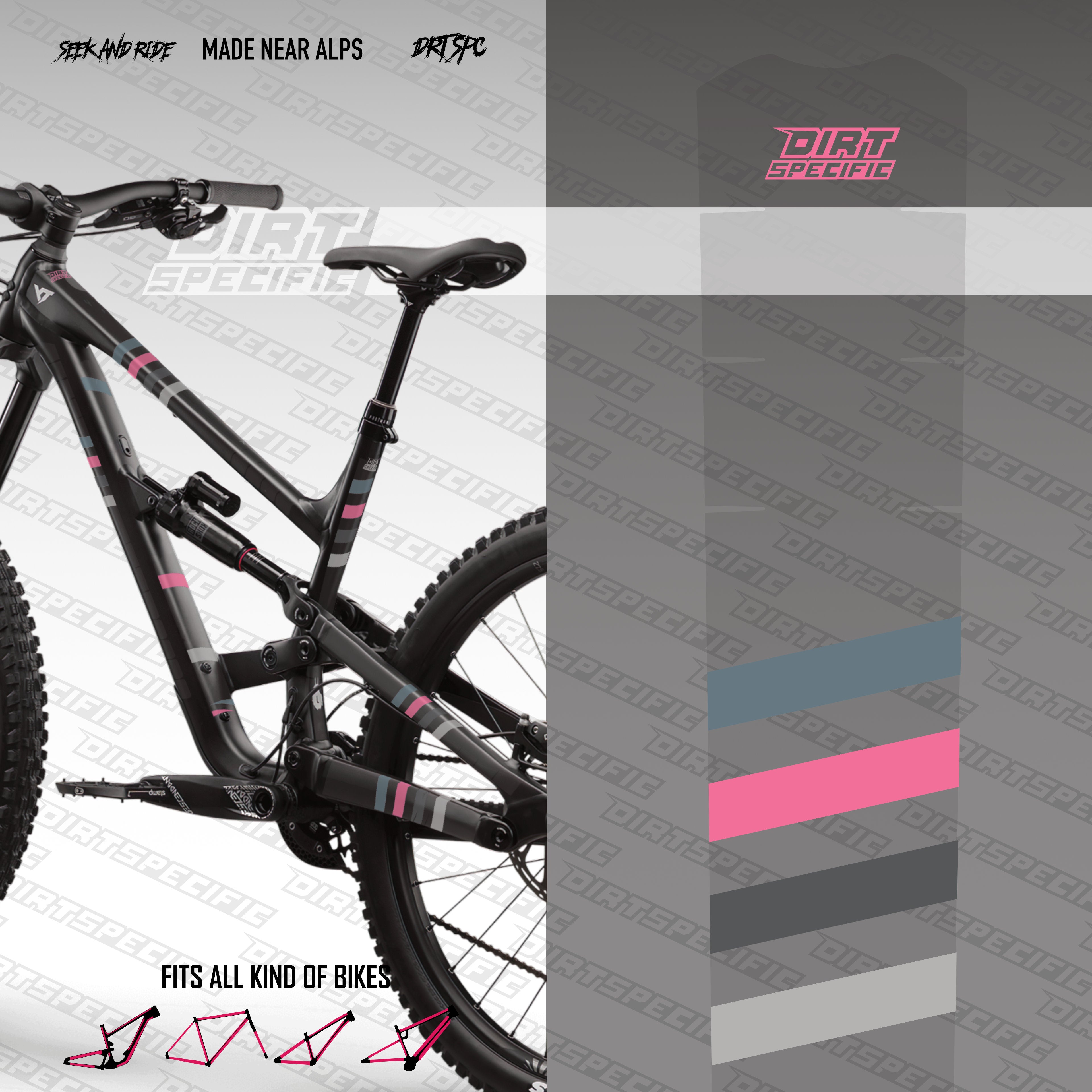 Graphite Lines - Bike Frame wrap MK2 – DIRTSPECIFIC Bike frame protection