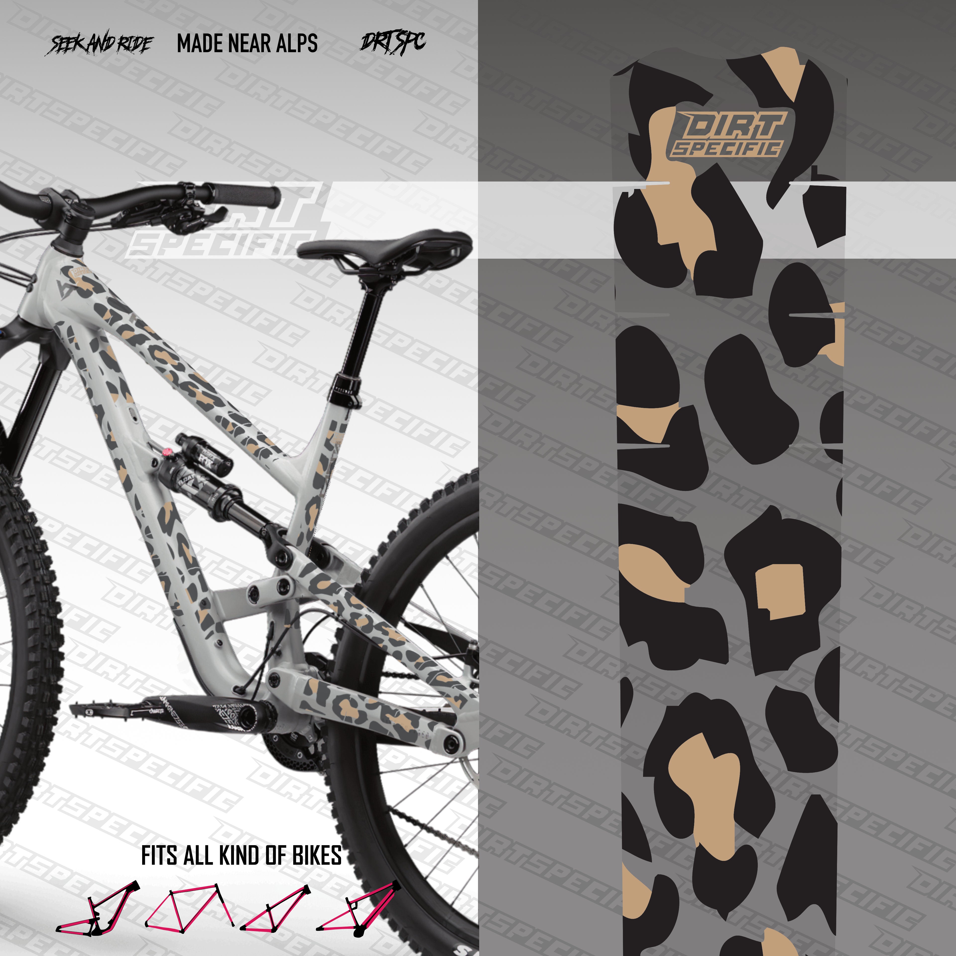 Cheetah - Bike Frame wrap MK2 – DIRTSPECIFIC Bike frame protection