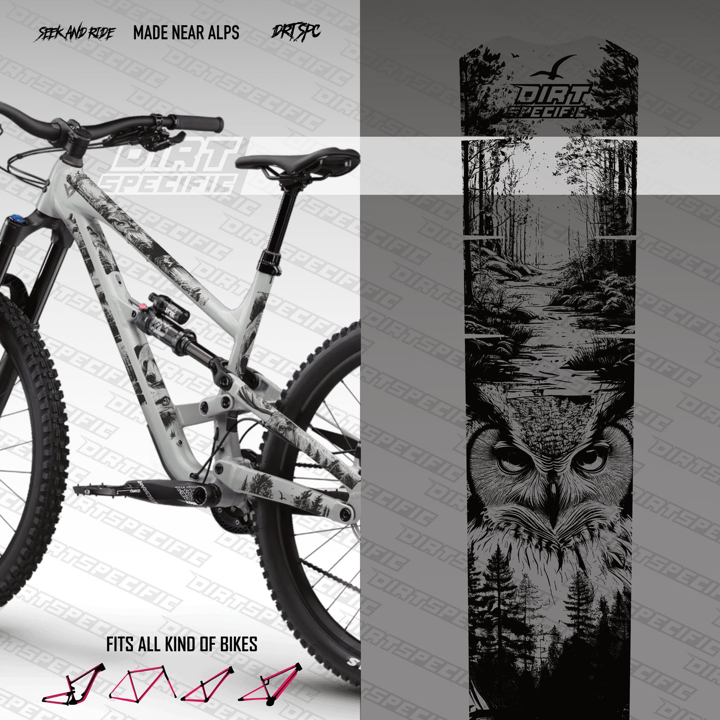 Alaska - Bike Frame wrap MK2 - (Custom Color Options🎨 ) – DIRTSPECIFIC ...