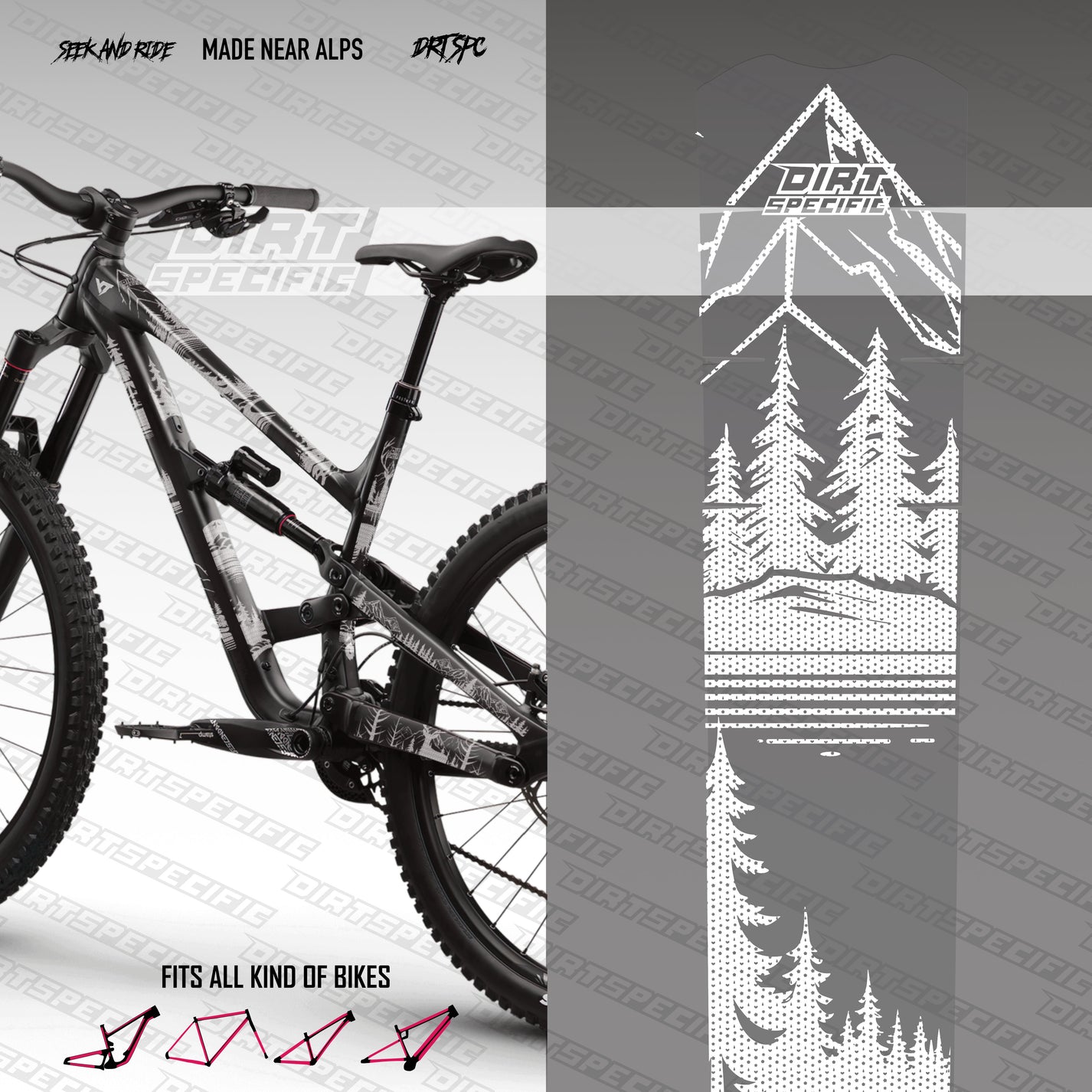 Light forest - Bike Frame wrap MK2 – DIRTSPECIFIC Bike frame protection