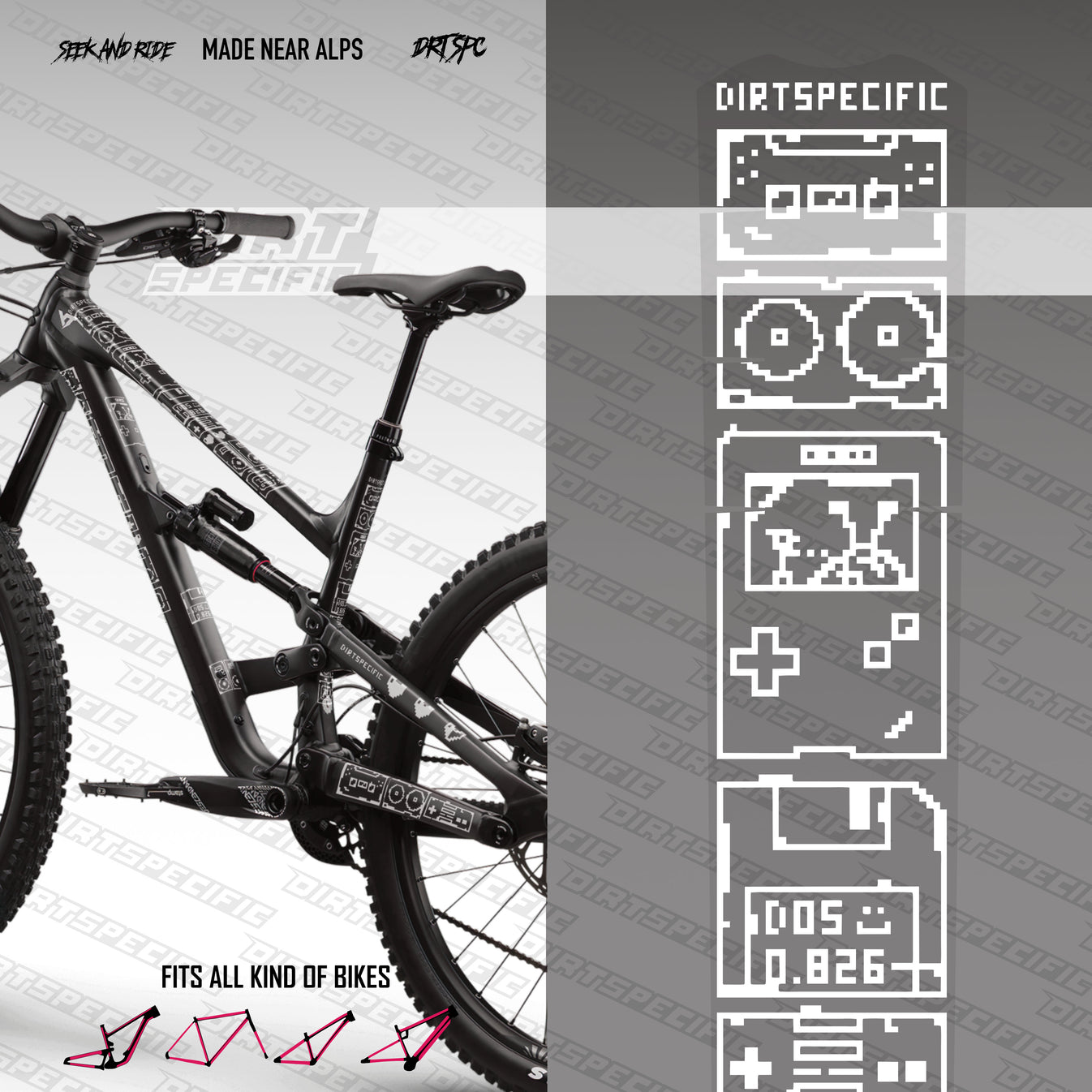 Old time white - Bike Frame wrap MK2 - (Custom Color Options🎨 ...