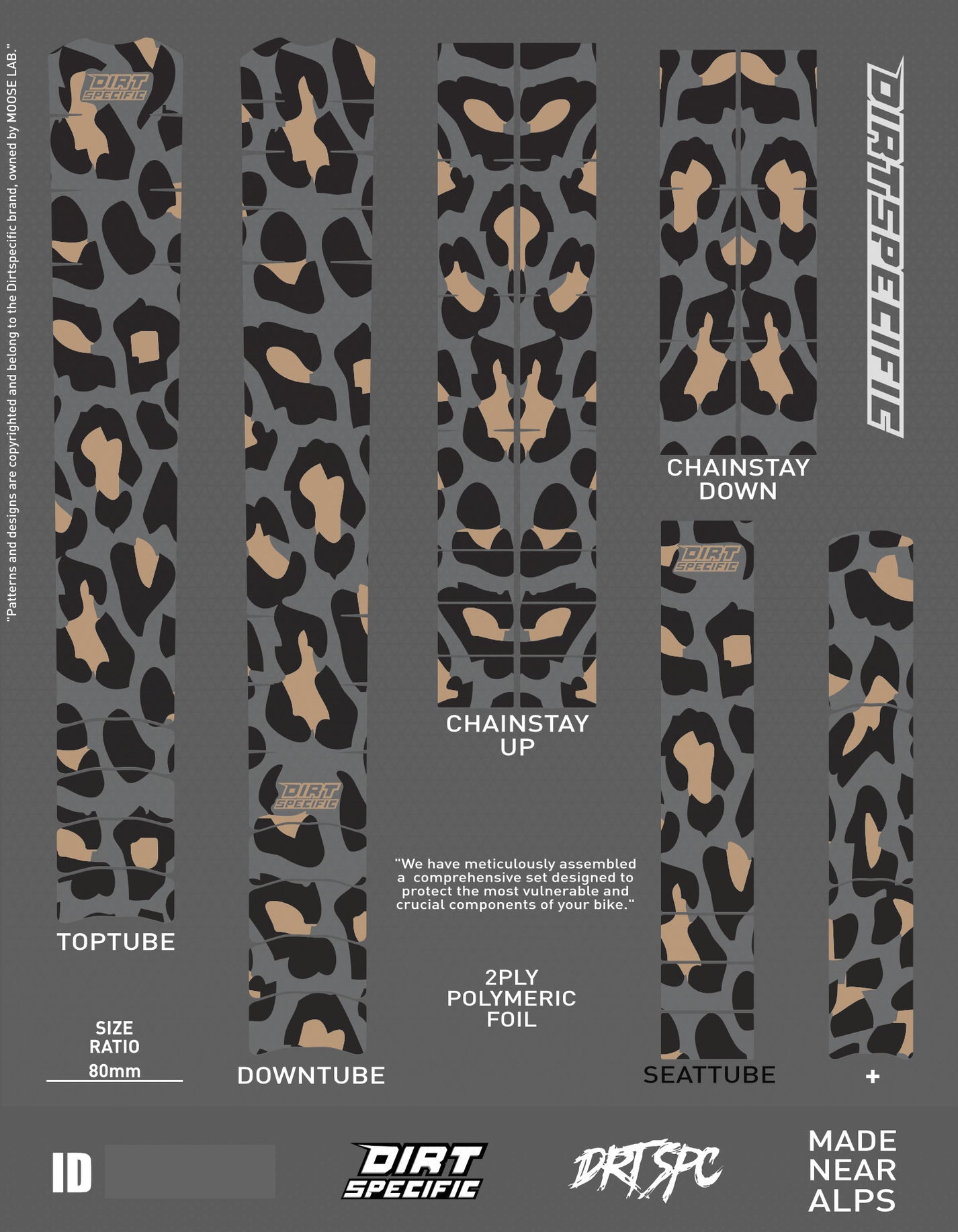 Cheetah - Bike Frame wrap MK2 – DIRTSPECIFIC Bike frame protection