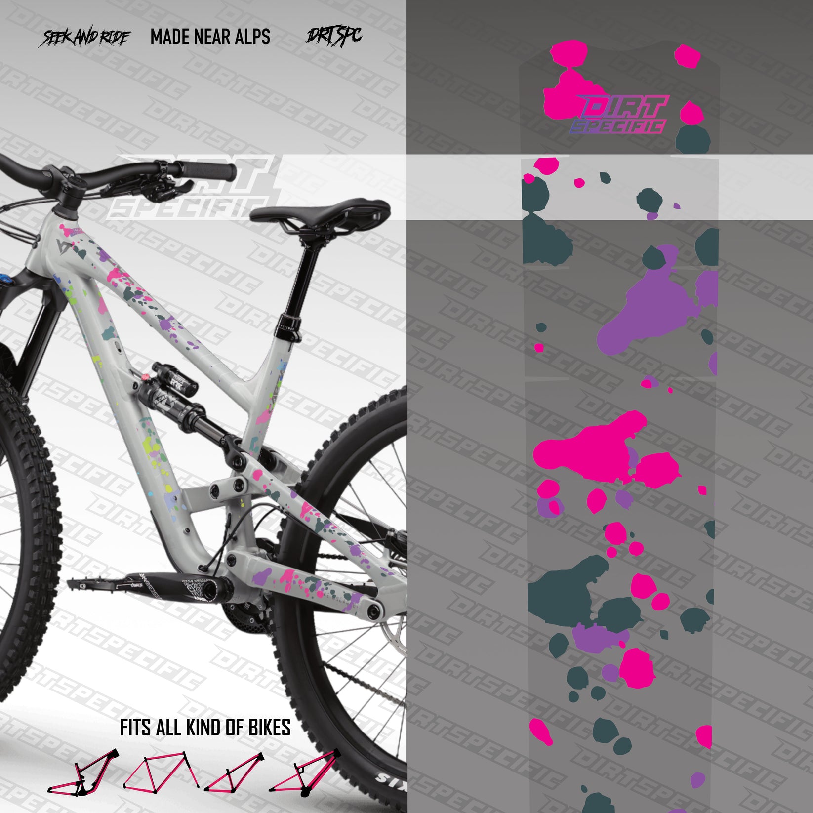 Splash me - Bike Frame wrap MK2 – DIRTSPECIFIC Bike frame protection
