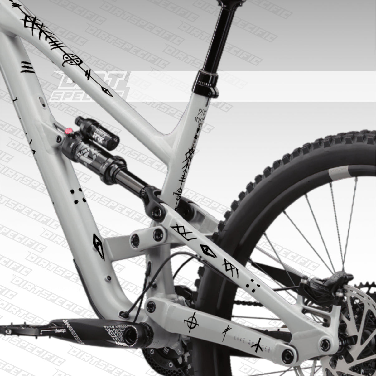 Dark Loam Runes LIMITED EDITON - Bike Frame wrap MK2 (Custom Color Opt ...
